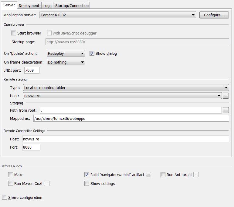 Remote deployment to Tomcat – IDEs Support (IntelliJ Platform) | JetBrains